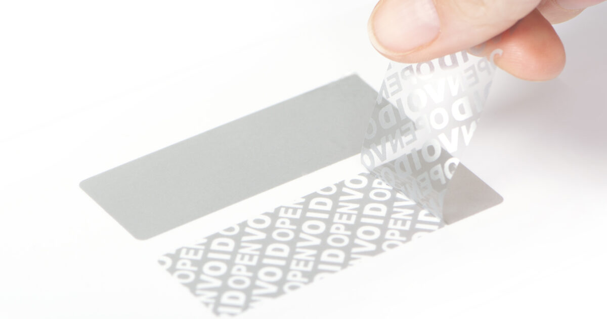 Silver gift box seal… | Seal King Europe | Security tapes & labels