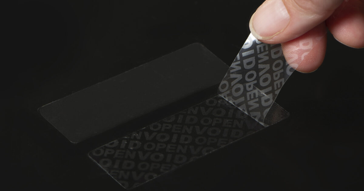 OPEN VOID labels clear… | Seal King Europe | Security tapes & labels